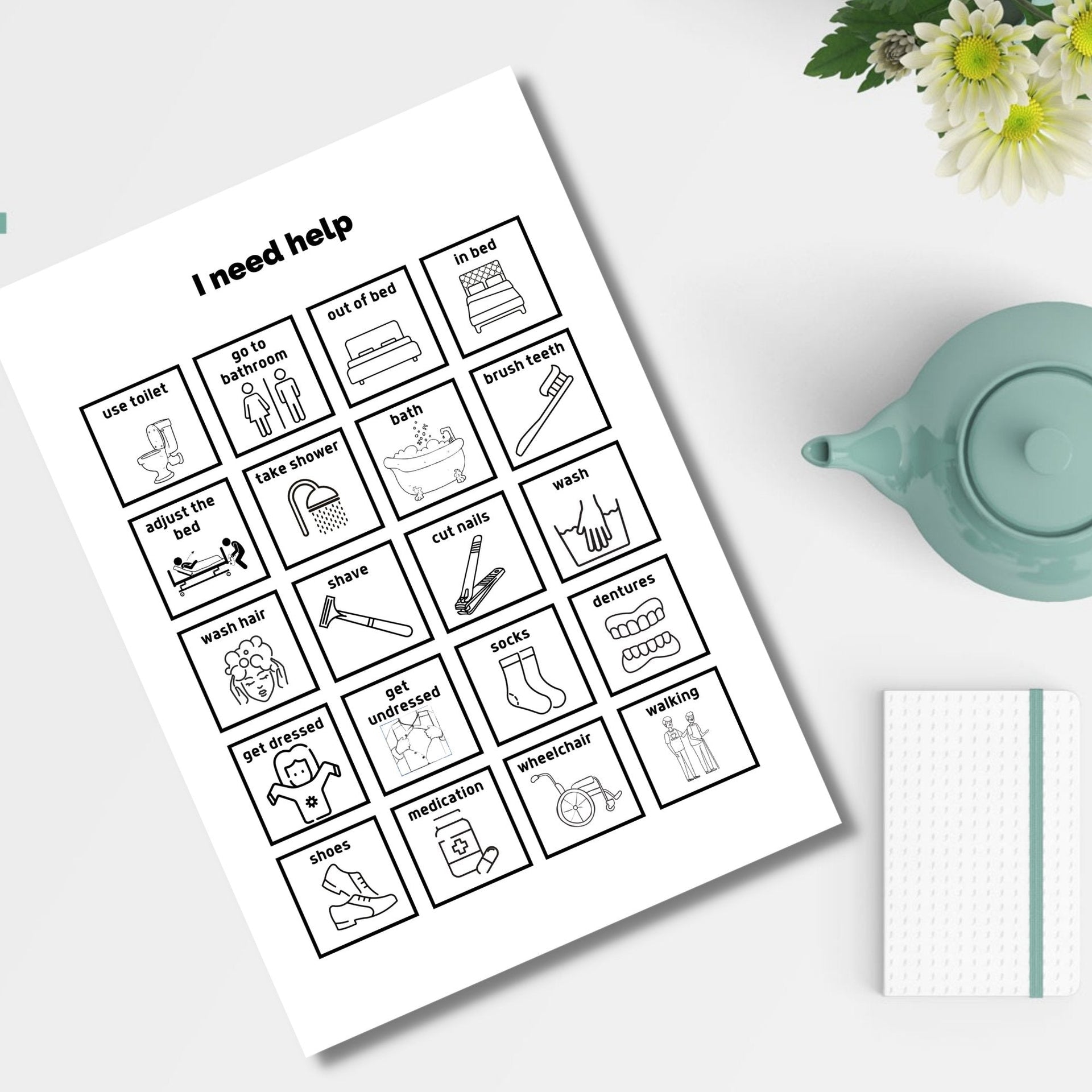 Printable communication cards and boards - KY designX