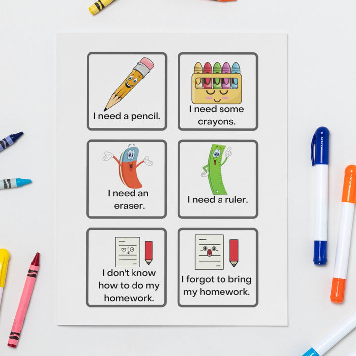 Printable communication cards and boards - KY designX