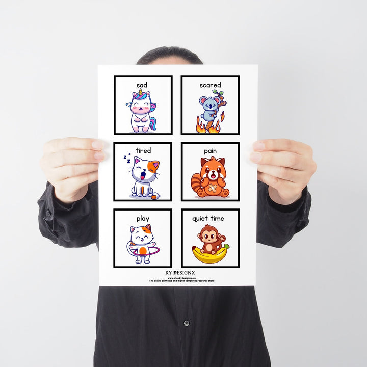 Printable communication cards and boards - KY designX