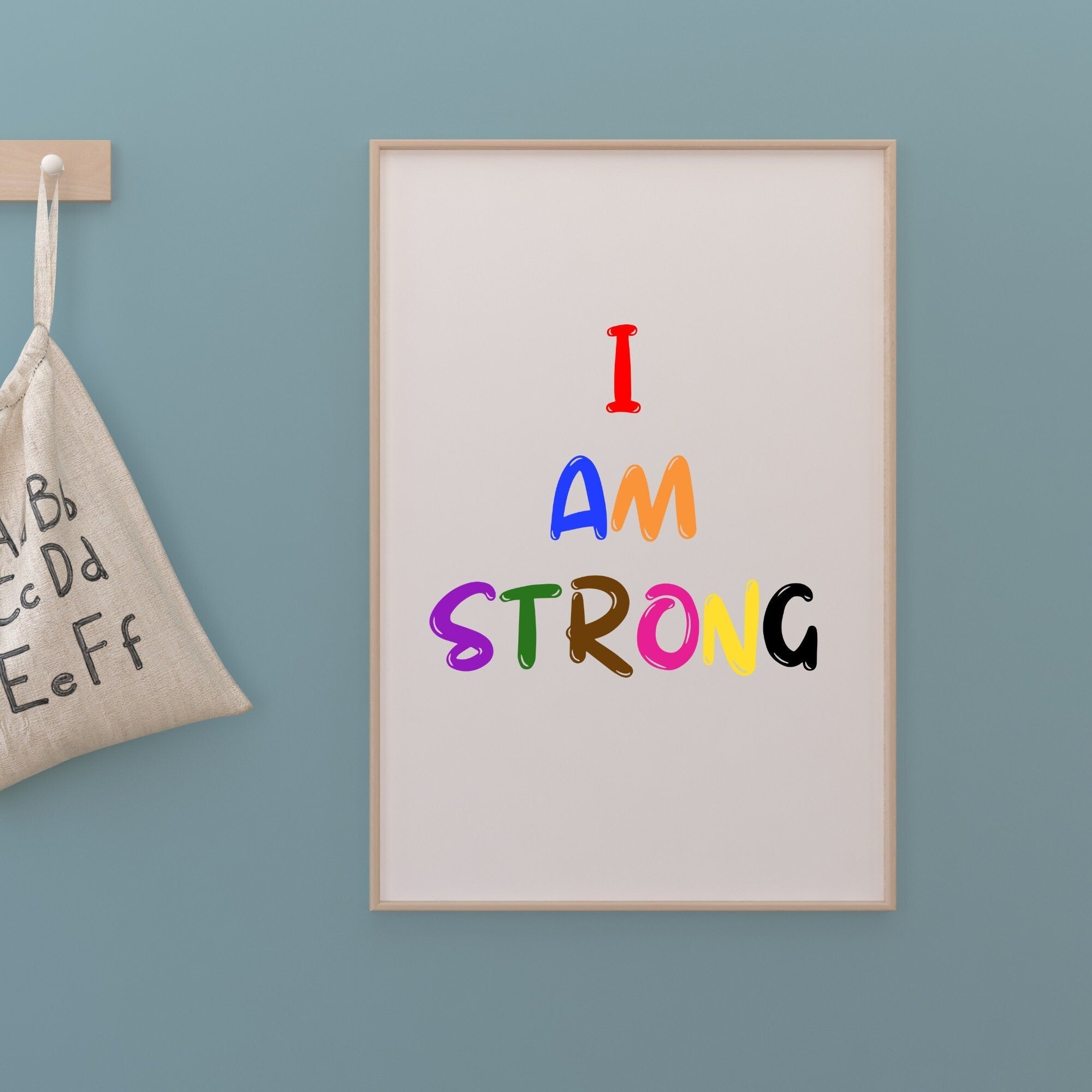 Free affirmations colorful printable wall art - KY designX