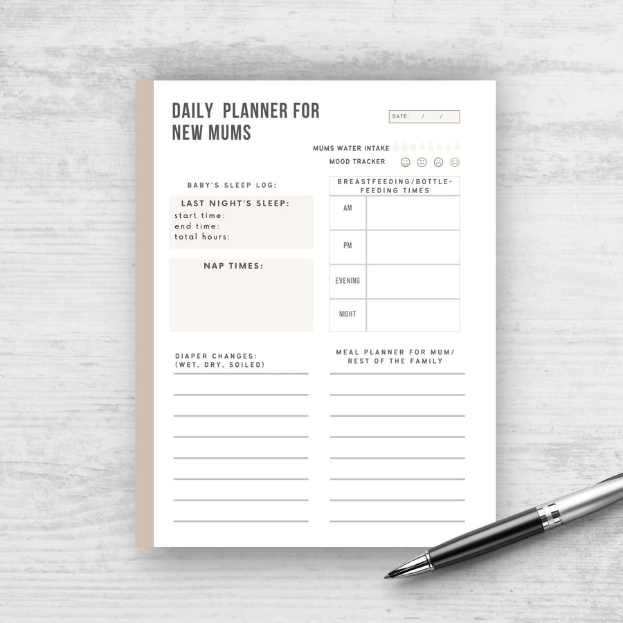Free Printable New Mum Planner PDF - KY designX