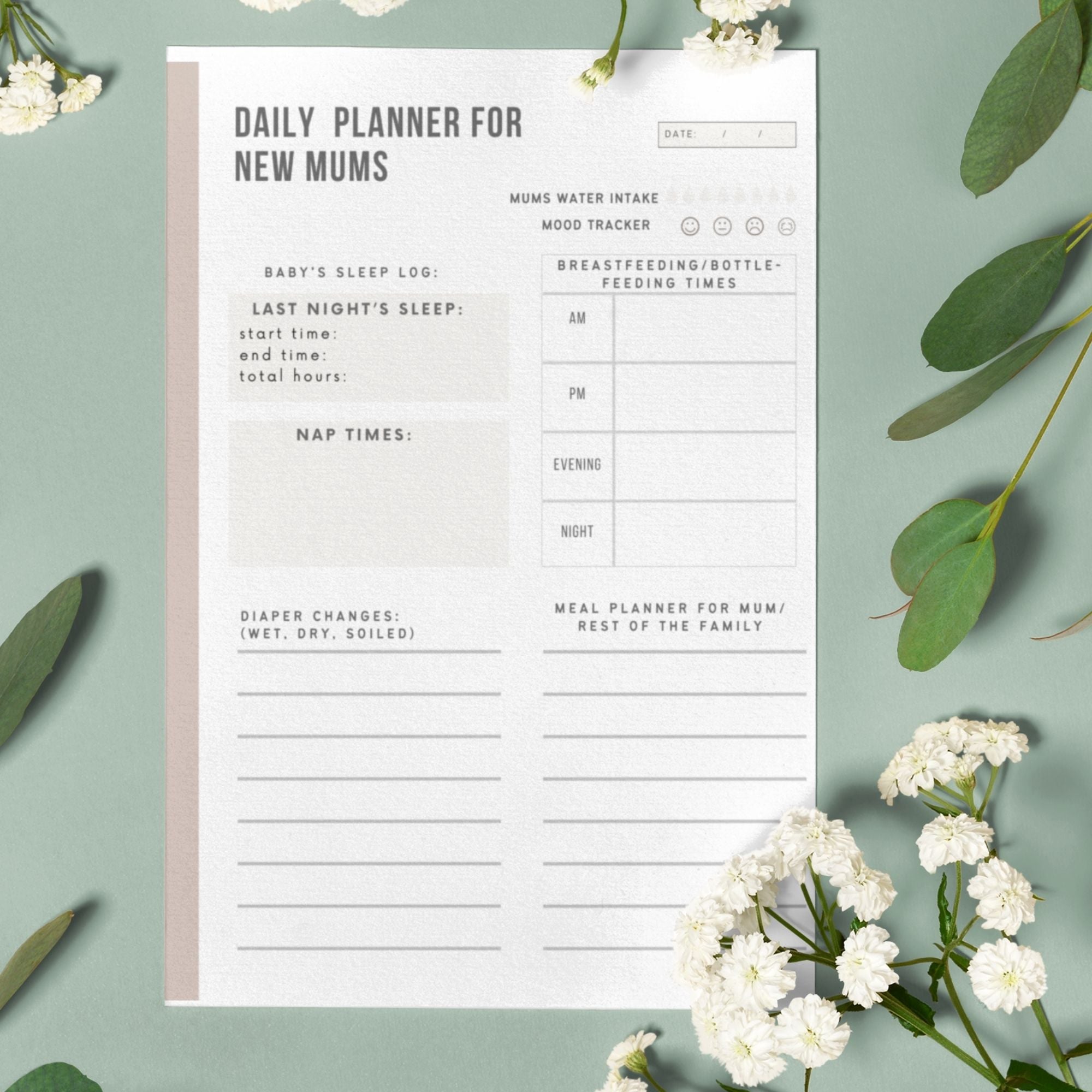 Free Printable New Mum Planner PDF - KY designX