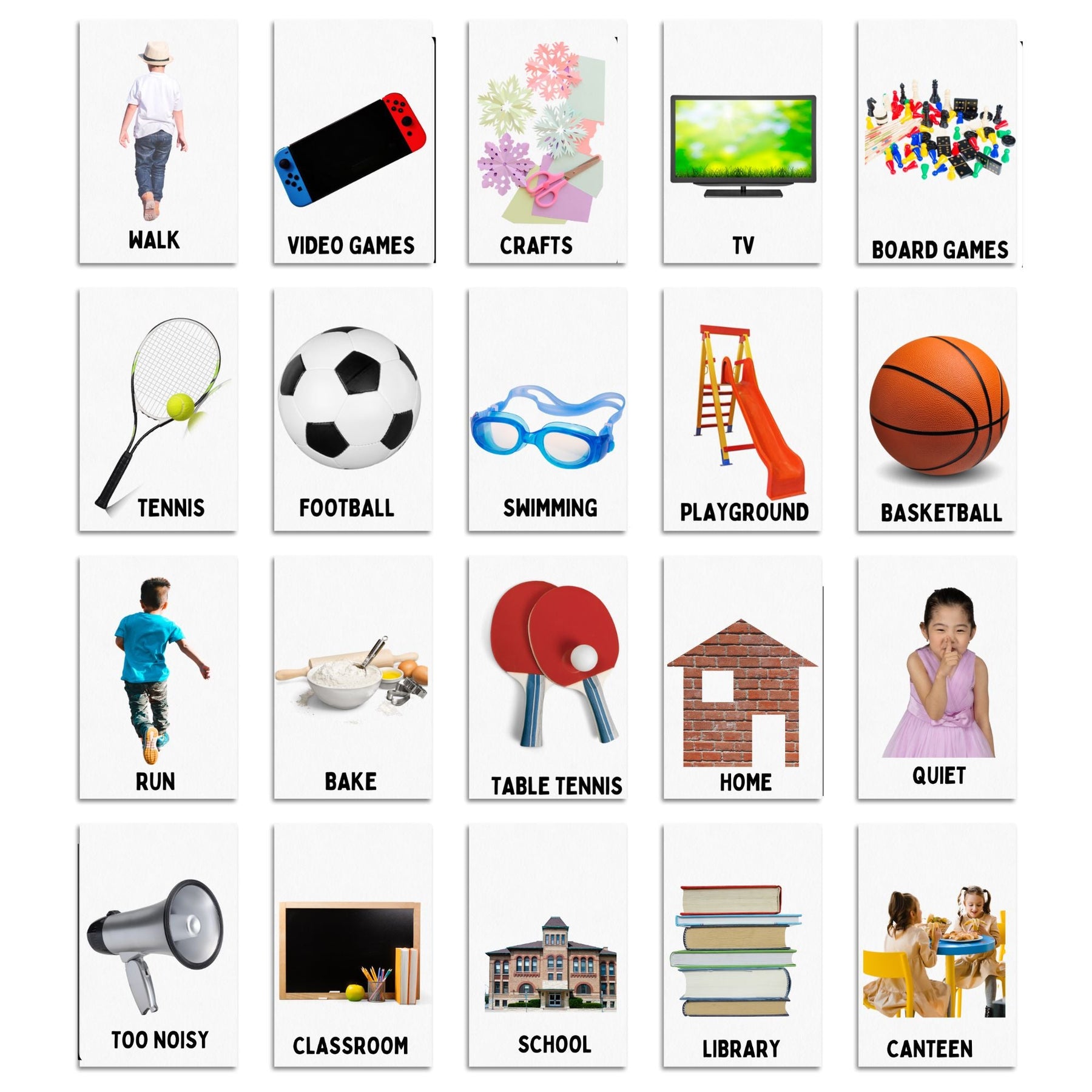 PECS Communication Cards with Real Photos for Kids - KY designX