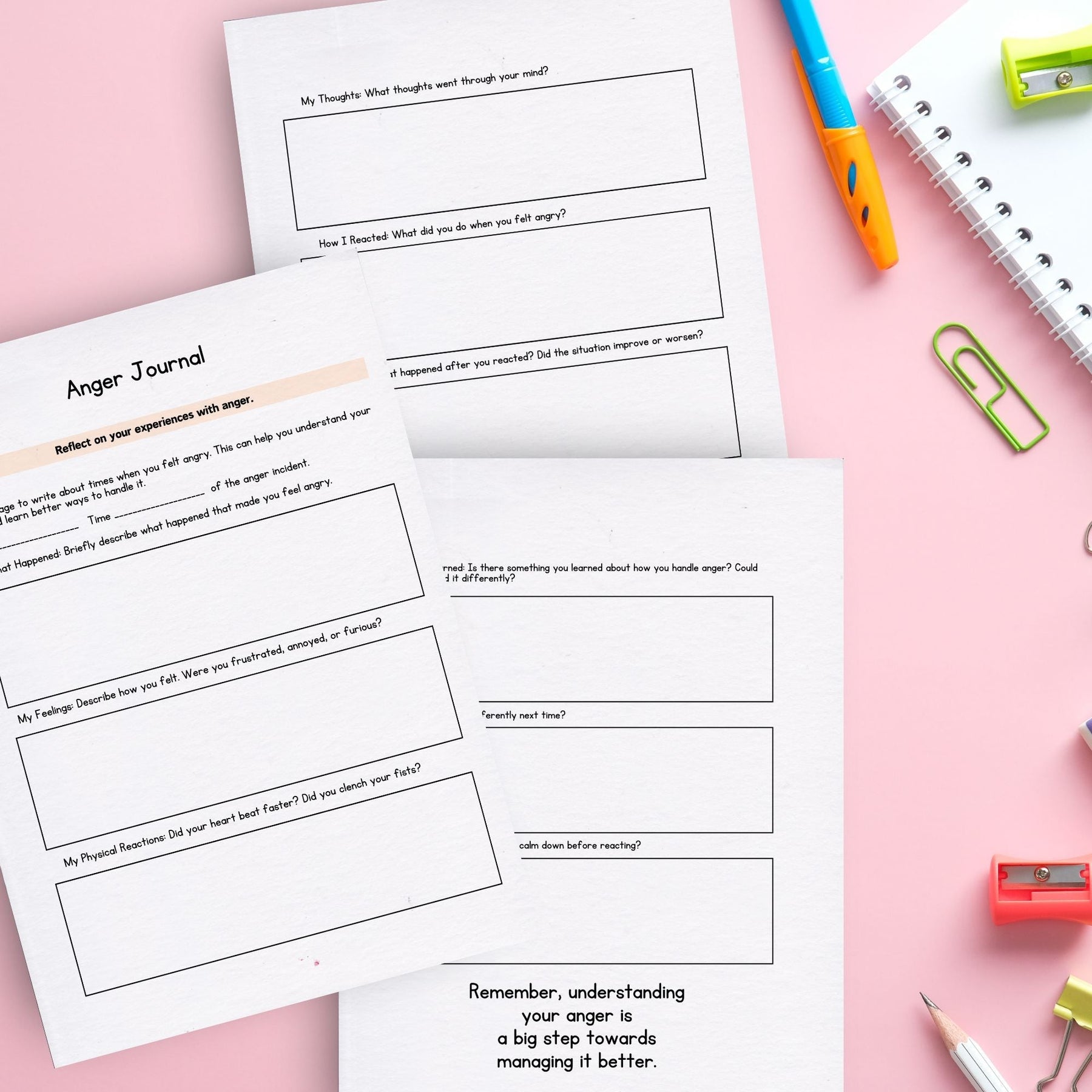 Printable Anger Management Journal - KY designX