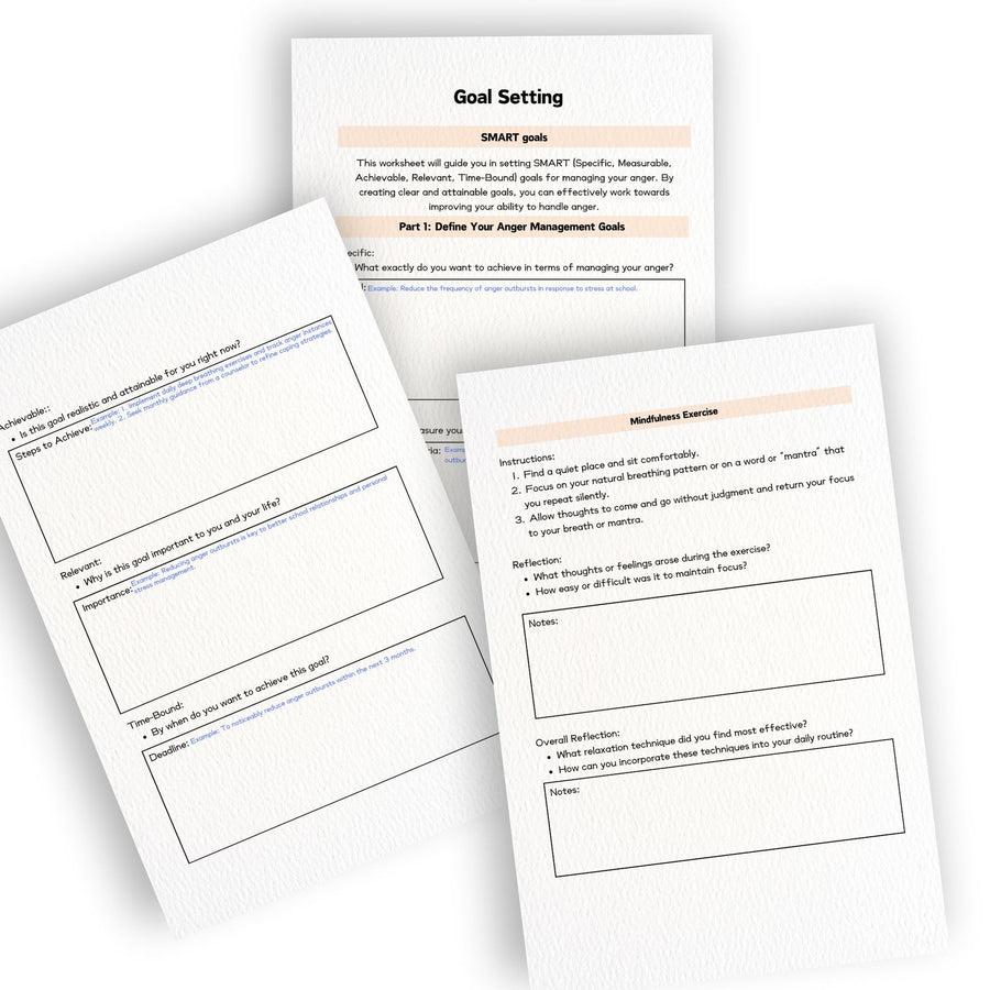 Anger Management Workbook for Teens Printable - KY designX