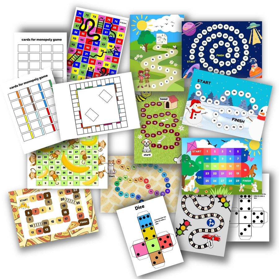 Free Printable Board Games For Home or Classroom - KY designX