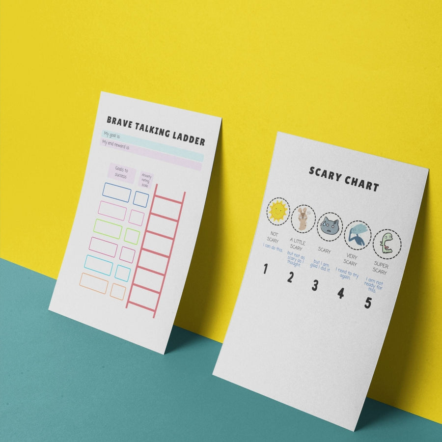 Printable brave talking ladder and scary chart - KY designX