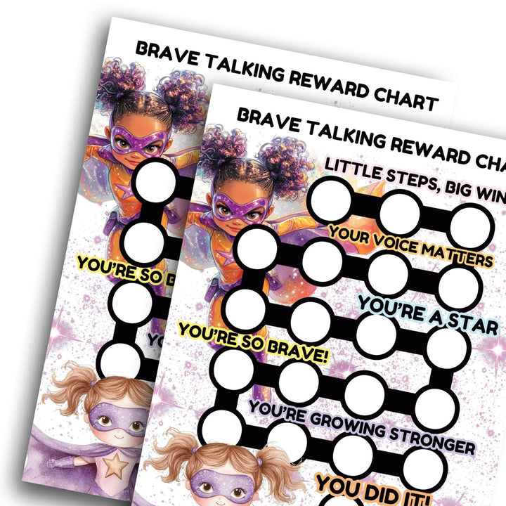 Printable Brave Talking Reward Chart for Kids - KY designX
