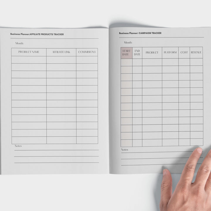 Printable Business Planner and Branding Workbook - KY designX