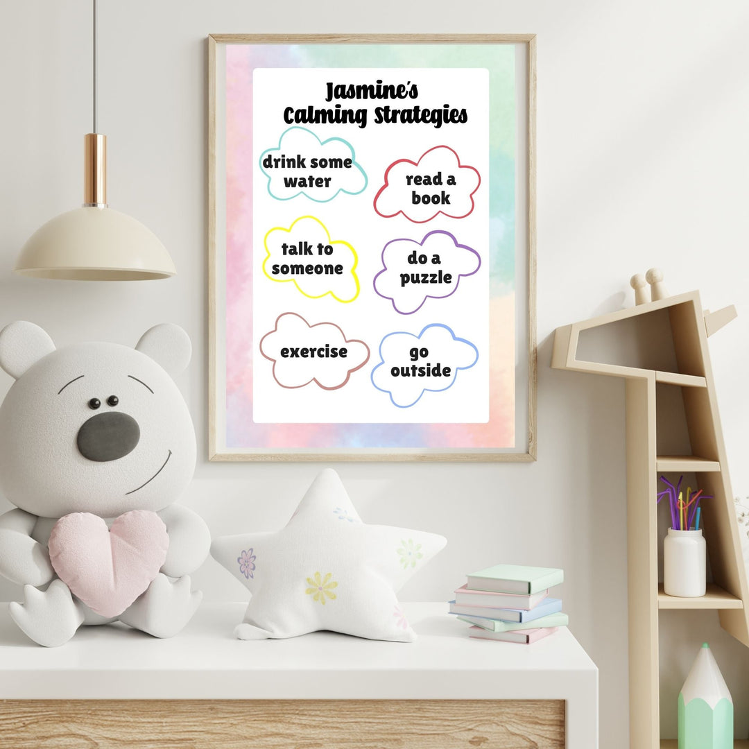 Printable Calming Strategies Poster for kids - KY designX