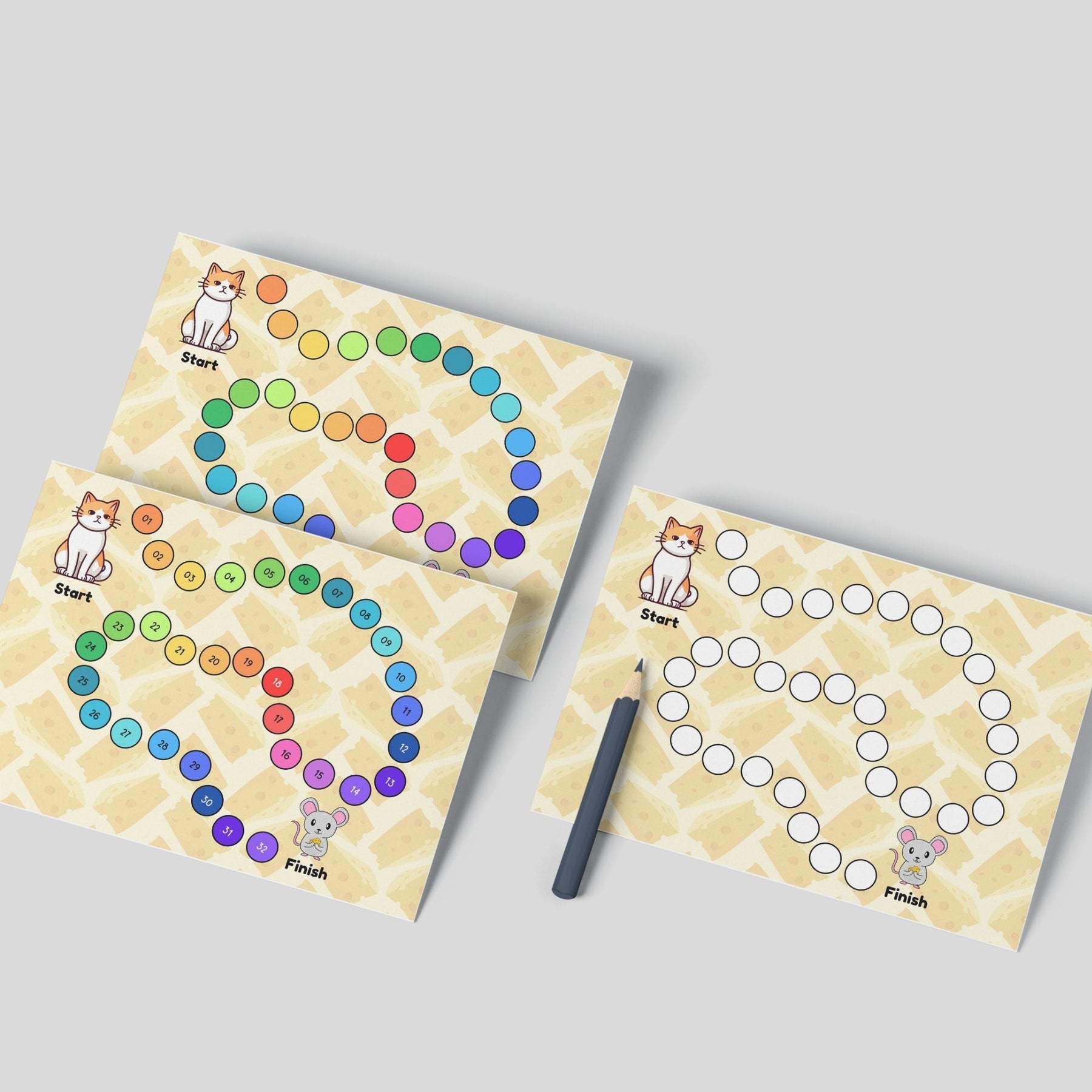Printable Cat and Mouse Board Game - KY designX