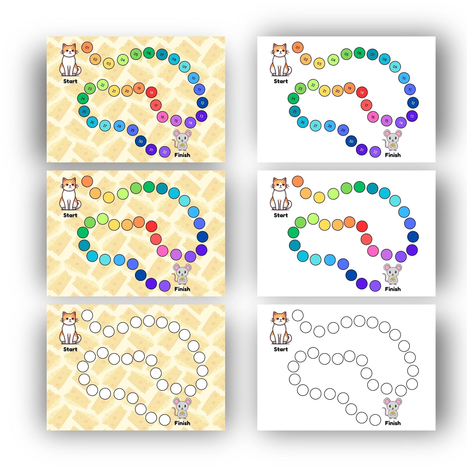 Printable Cat and Mouse Board Game - KY designX