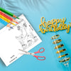 Printable Coloring Axolotl birthday cards - KY designX