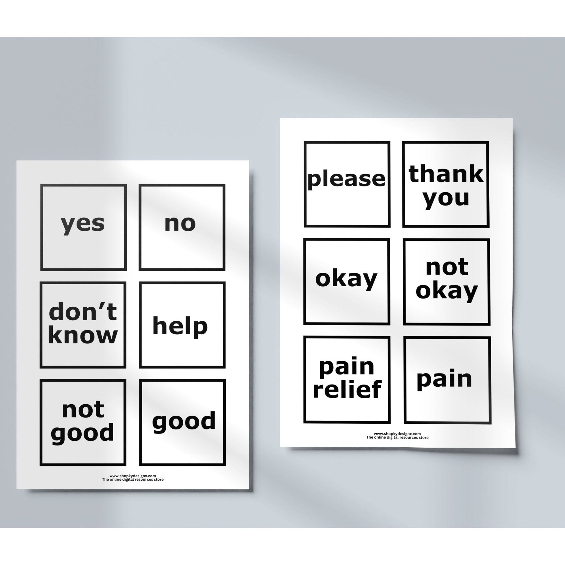 Printable Communication Cards for Hospital - KY designX