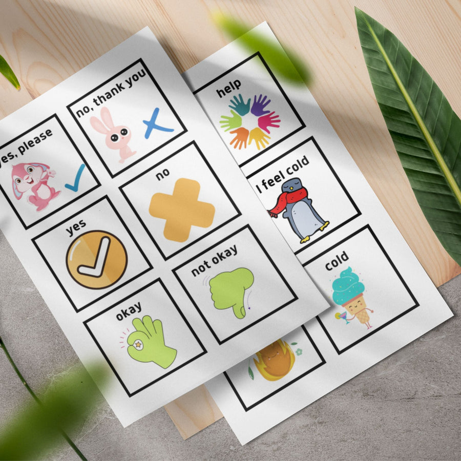 Printable communication cards and boards - KY designX