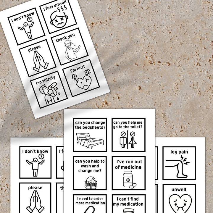 Printable communication cards and boards - KY designX