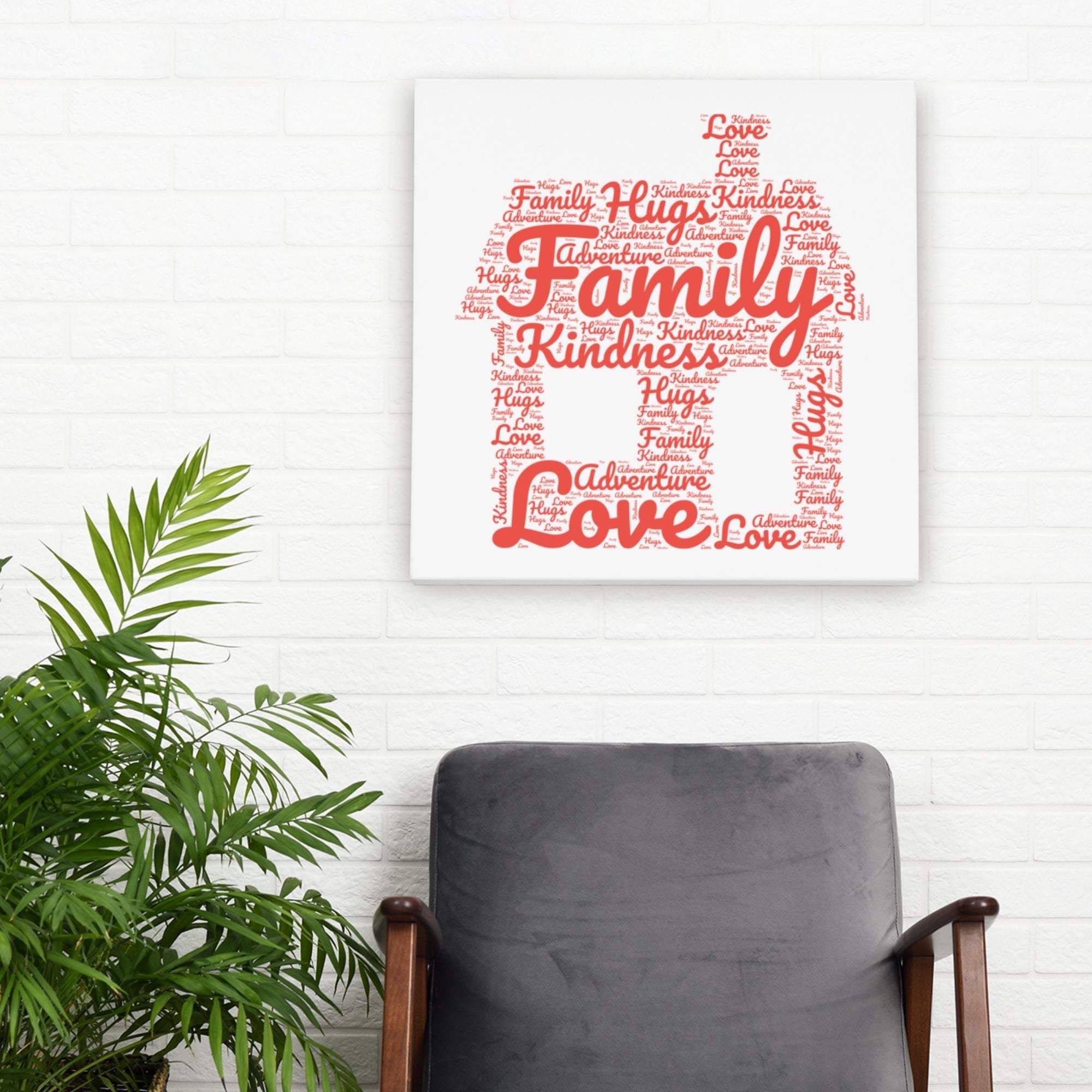Printable family word cloud wall art - KY designX