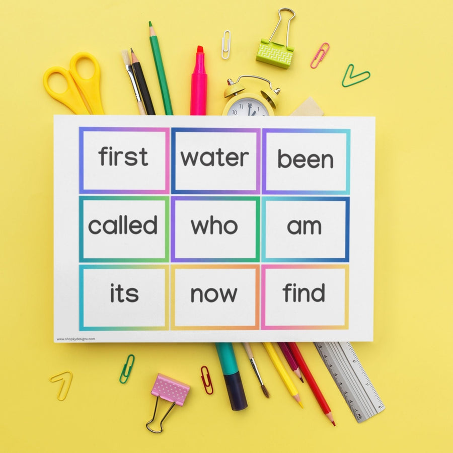 Printable high-frequency word sets - KY designX