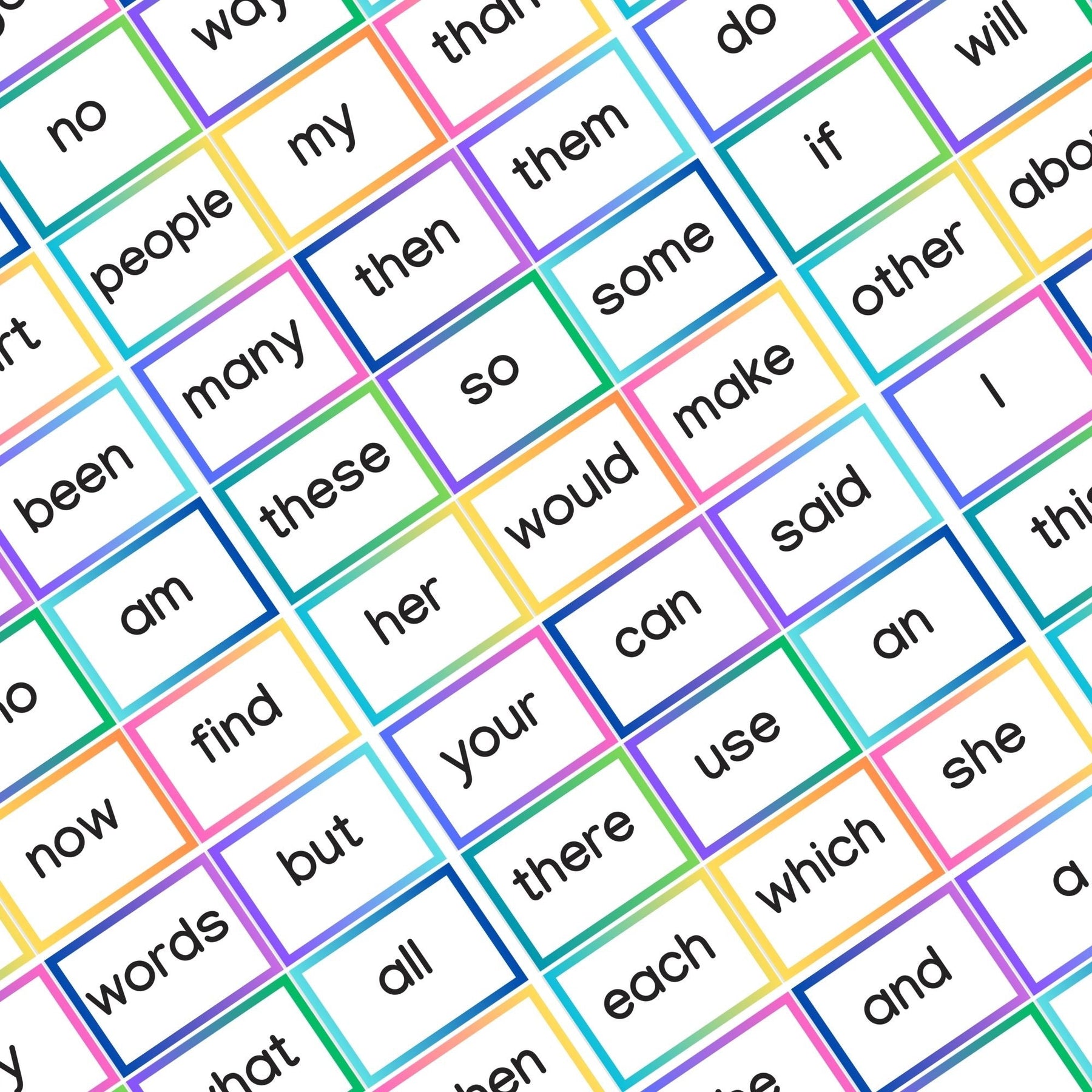 Printable high-frequency word sets - KY designX