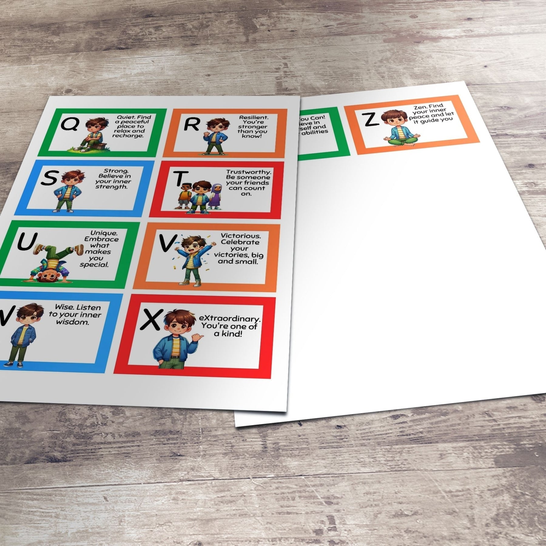 Printable Inspirational Alphabet Cards & Poster Set - KY designX