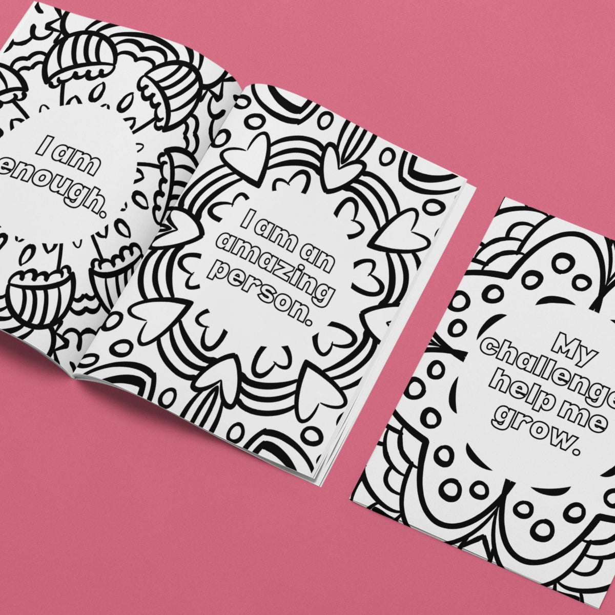 Mindfulness Printable Affirmations Coloring Book - KY designX