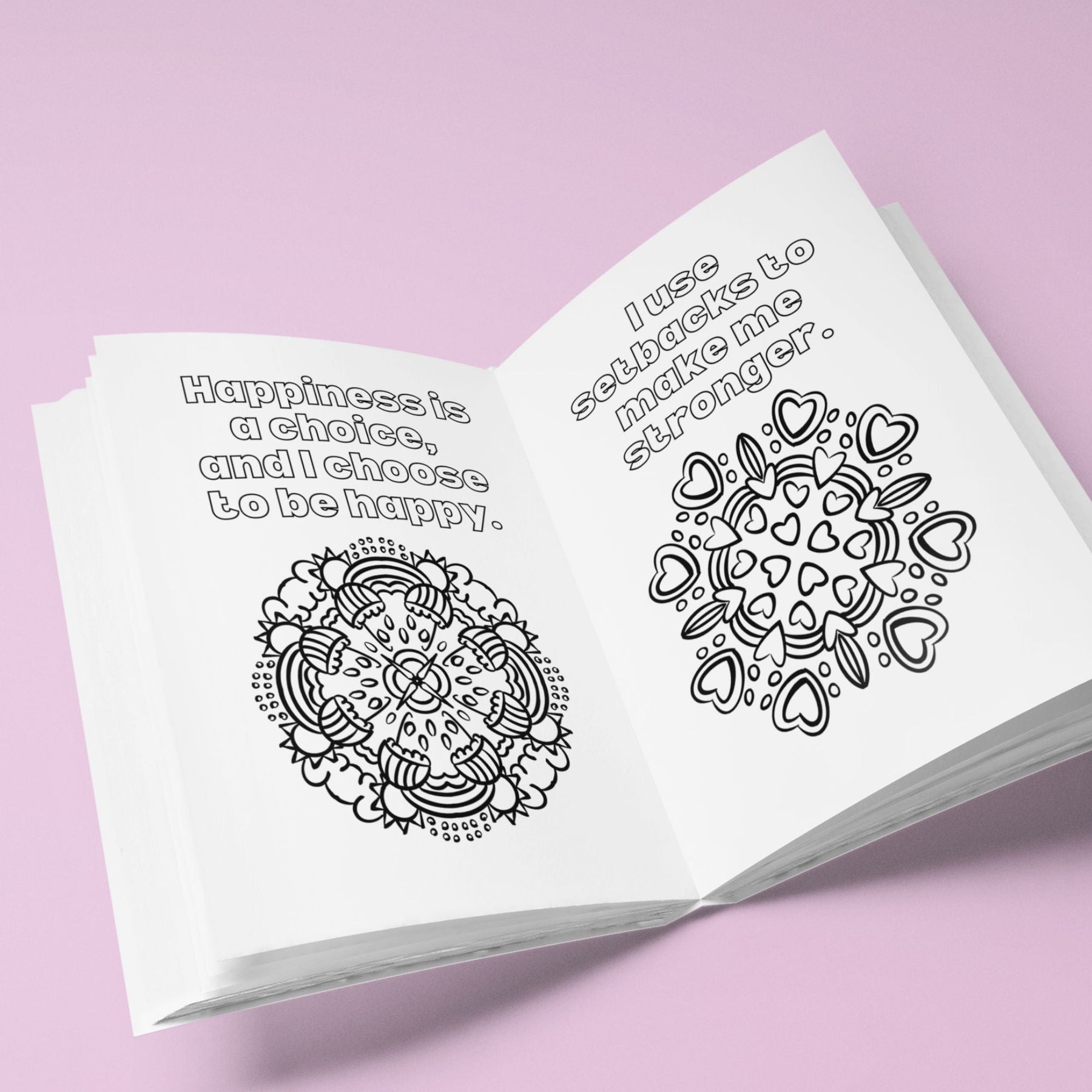 Mindfulness Printable Affirmations Coloring Book - KY designX