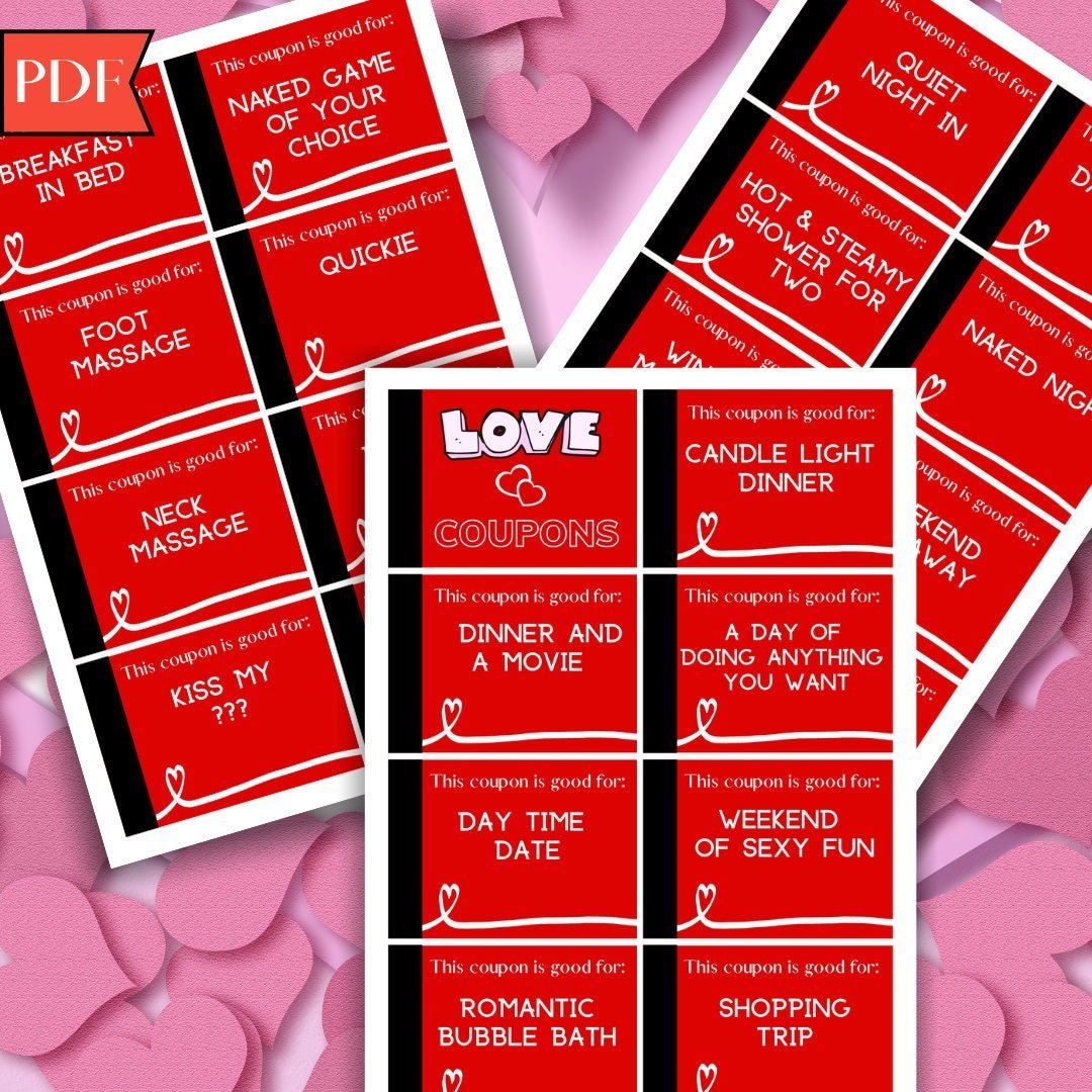 Printable Valentines day love coupons - KY designX