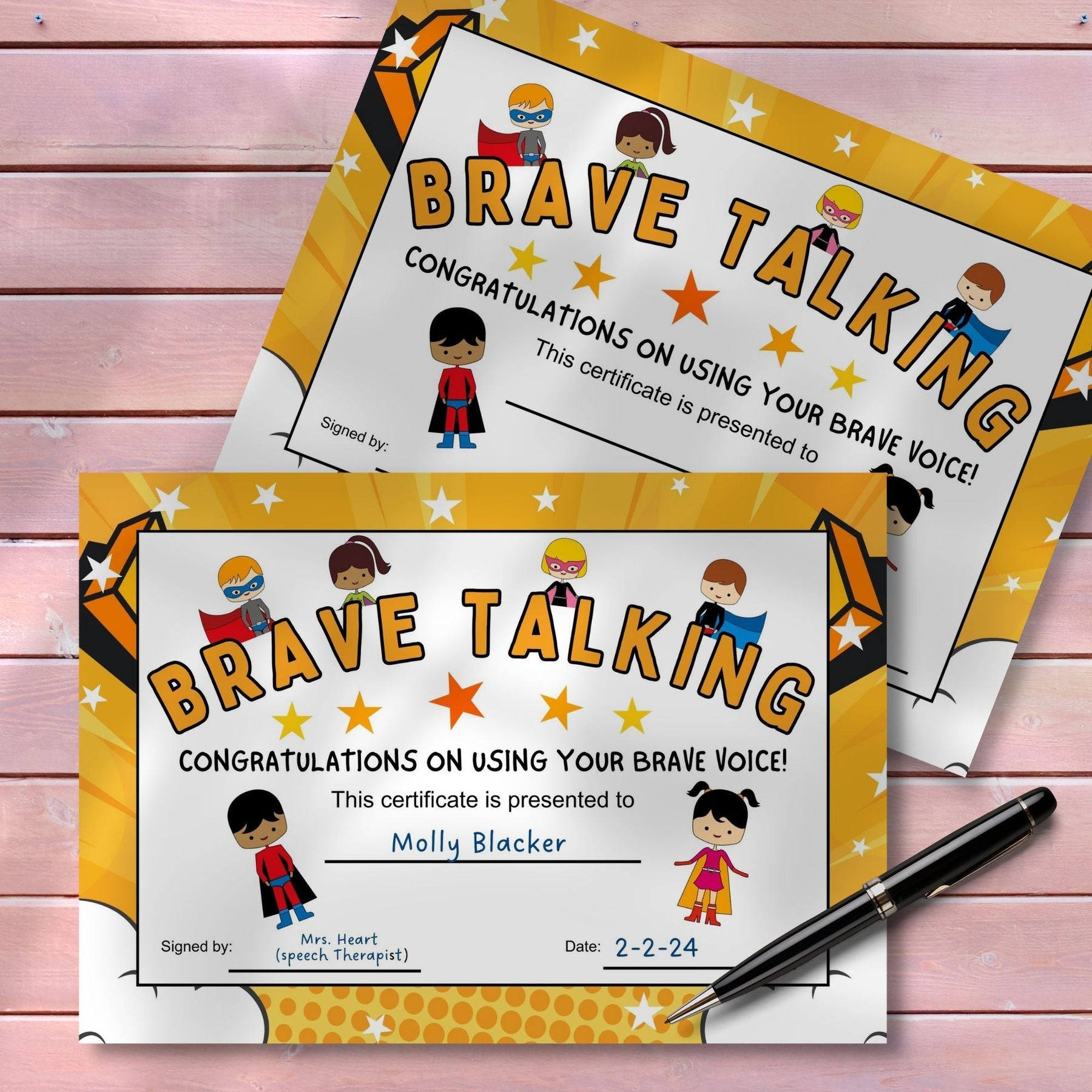 Selective Mutism Brave Talking Certificate - KY designX