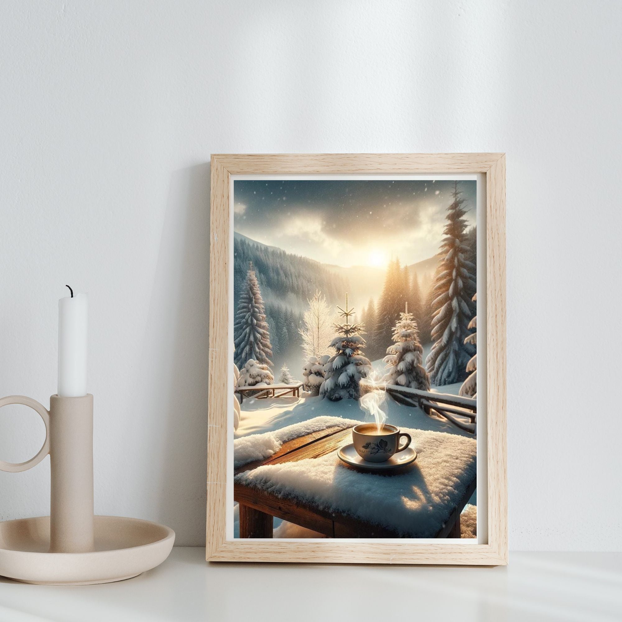 Snow winter Scene Printable Wall Art - KY designX