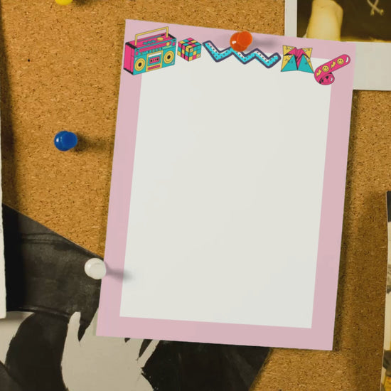 90s nostalgia printable writing paper stationery - KY designX